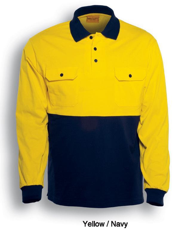 Bocini Hi-Vis Cotton Jersey Polo (SP1011) – Workwear Wholesalers