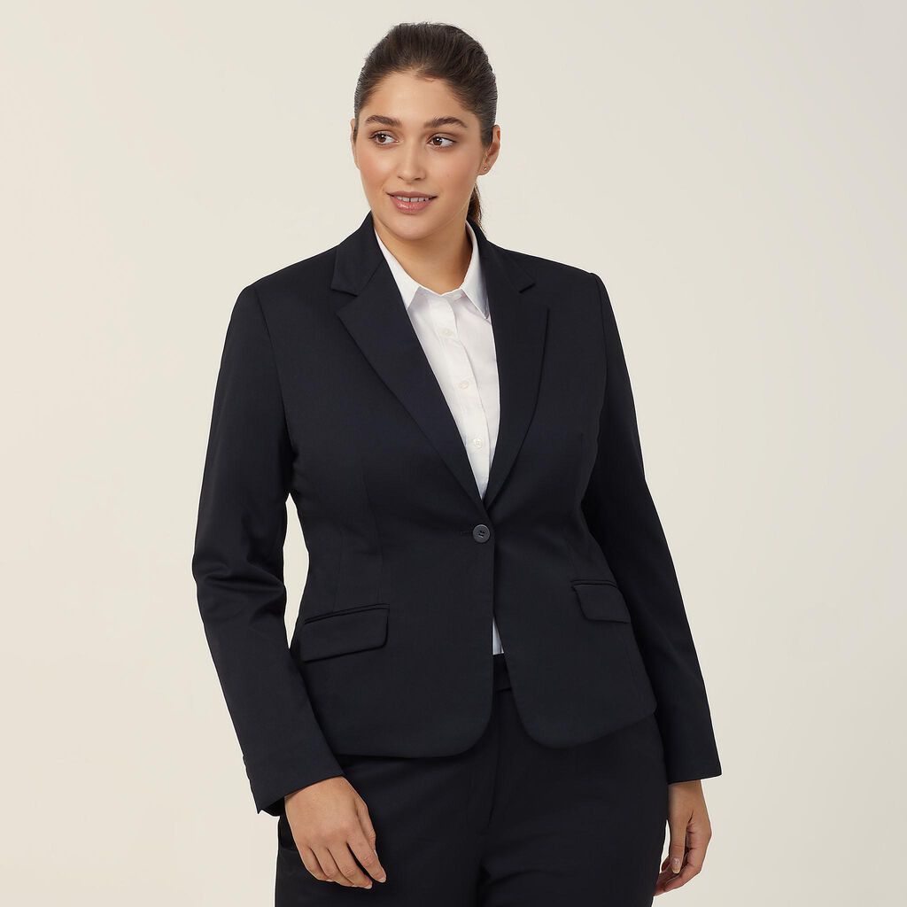 NNT Uniforms Poly Viscose Stretch Twill 1 Button Cropped Jacket (CAT17 ...