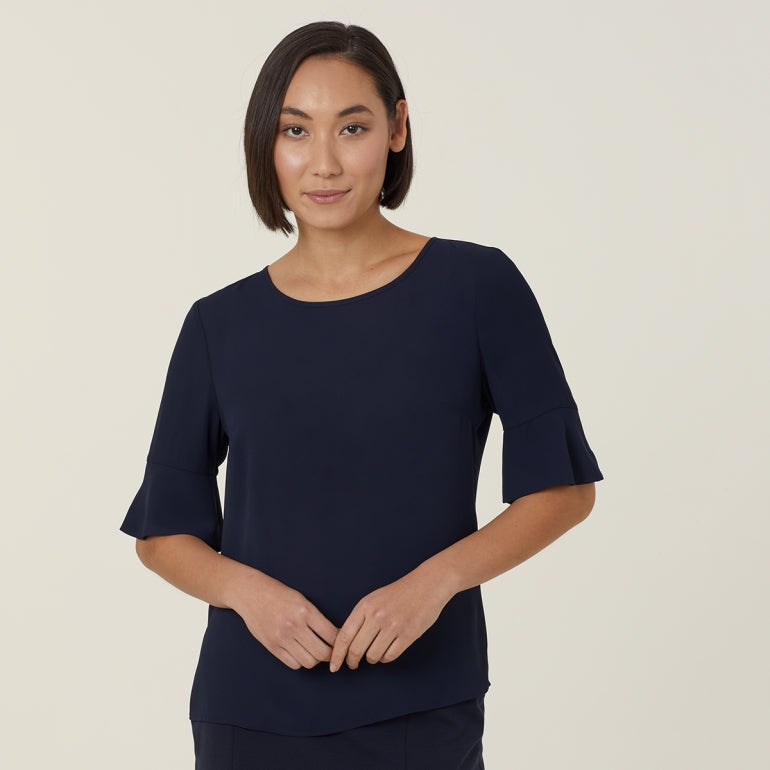 NNT Uniforms Georgie Fluted Sleeve Top (CATUK4) – Workwear Wholesalers